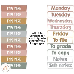 Teacher Trolley Labels | SIMPLE BOHO | Editable - Etsy