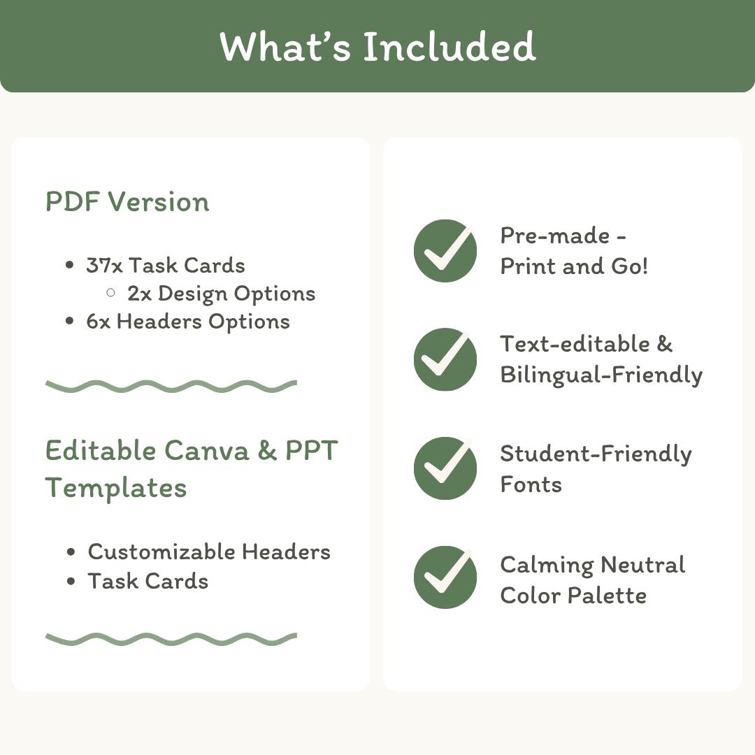 Classroom Job Chart Printable, Editable Nature-themed Job Card Display ...