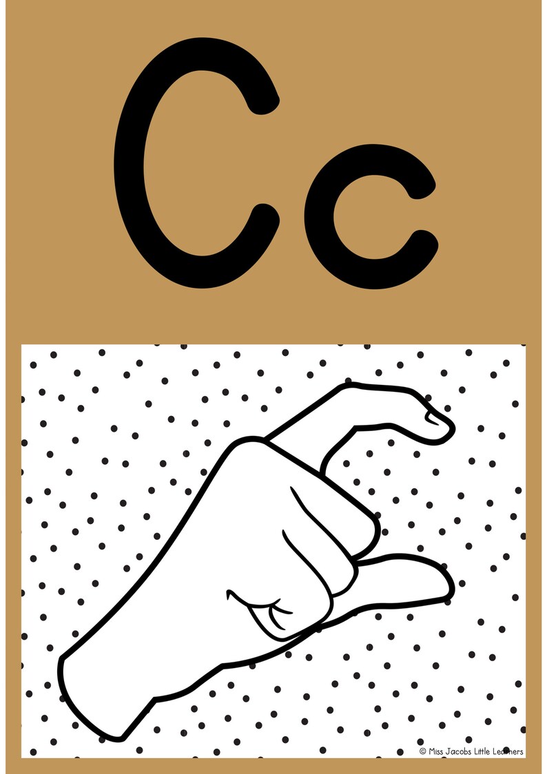 Auslan Alphabet Posters BOHO RAINBOW Spotty Boho Classroom - Etsy