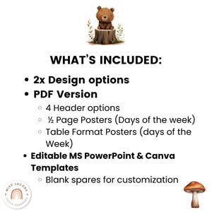 Woodland News Roster Show & Tell Display, Editable Sharing Time Chart ...