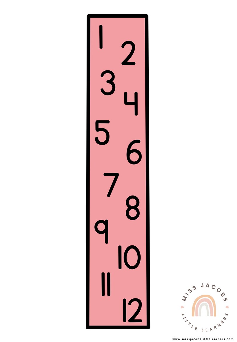 MODERN RAINBOW Skip Counting Large Number Display Calm - Etsy