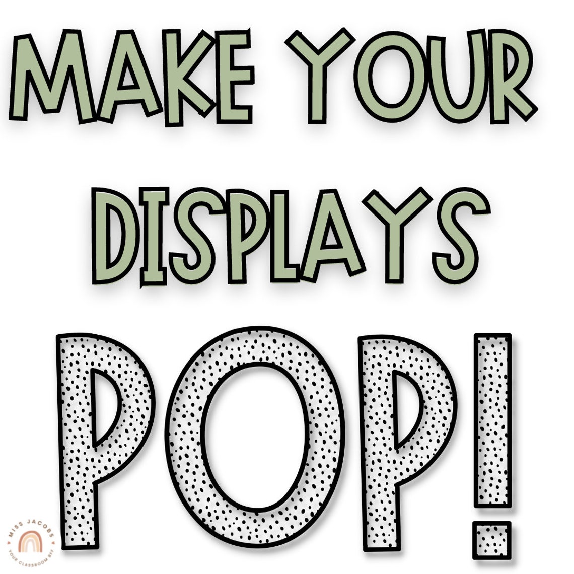 Modern Boho Bulletin Board Letters Display Editable Rustic - Etsy