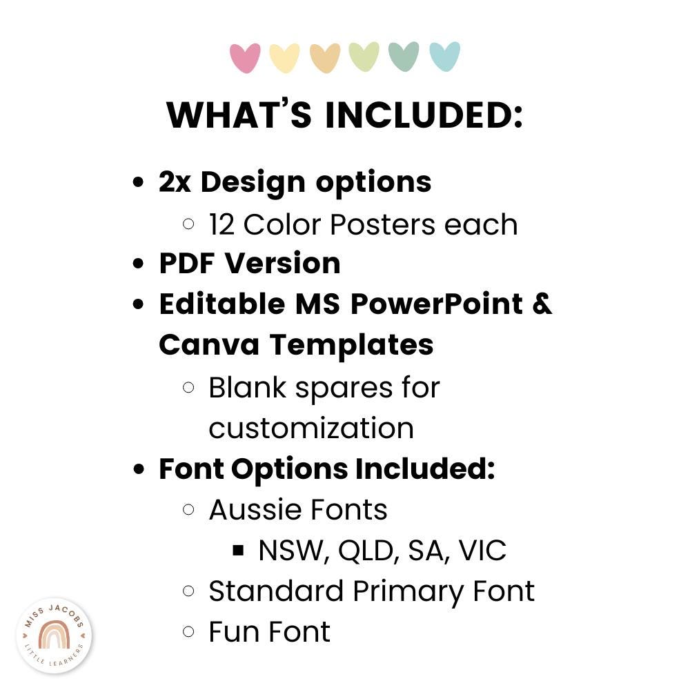 Spotty Color Posters | B&W Spotted Classroom Decor | Editable - Etsy