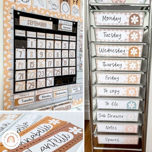 Daisy Gingham Classroom Decor Bundle | Editable - Etsy