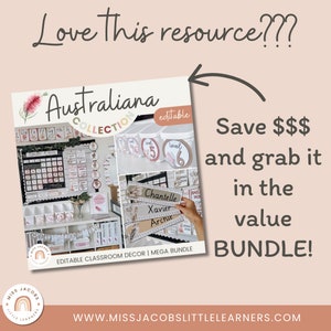 Editable Classroom Posters | Australiana Classroom Decor | Australian ...