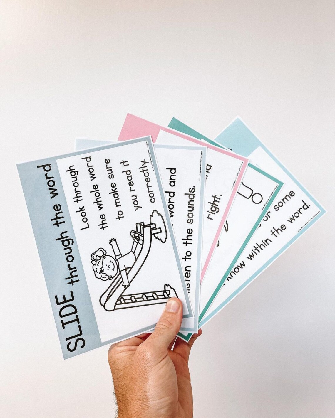 CALM COLORS Decoding Strategy Posters Modern Rainbow - Etsy