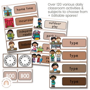 Ombre Visual Schedule, Editable Neutral Classroom Routine Cards ...