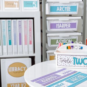 Classroom Labels | SPOTTY BRIGHTS | Editable - Etsy