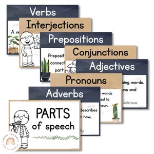 English Posters Bundle BOHO PLANTS Rustic Classroom Decor - Etsy