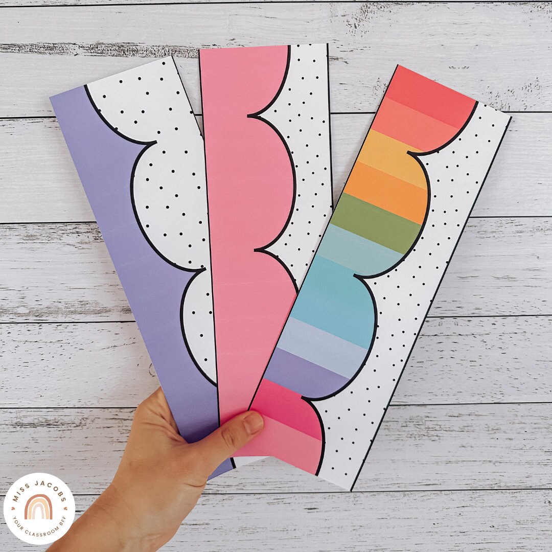 Bulletin Board Borders | Spotty Brights Classroom Decor | Printable ...