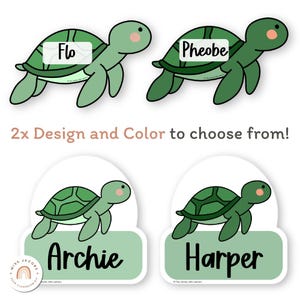 Turtle Door Display Set, Editable Welcome Door Signs + Student Name ...