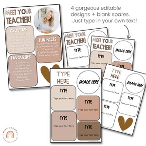 OMBRE NEUTRALS Classroom Decor BUNDLE | Editable Neutral Decor - Etsy