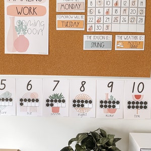 BOHO VIBES Number Posters | Ten Frames | Desert Neutral Classroom Decor ...