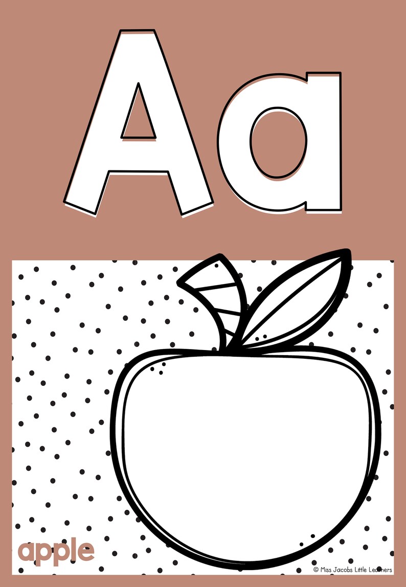 Alphabet Posters SPOTTY BOHO Classroom Decor Editable - Etsy