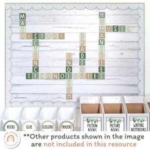 Bulletin Board Letters Set, Botanical Printable Alphabet & Numbers ...
