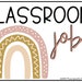 BOHO RAINBOW Classroom Jobs Display Editable Neutral Rainbow Classroom ...