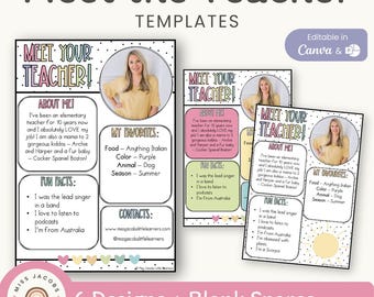 Meet the Teacher | Editable | Spotty Pastels Classroom Decor - Etsy