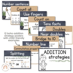 BOHO PLANTS Math Posters Bundle Rustic Classroom Decor - Etsy