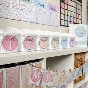 Bulletin Board Bunting | SPOTTY PASTELS Classroom Decor | Editable - Etsy