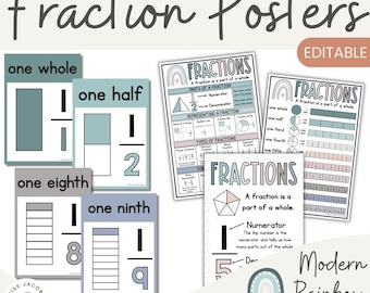 MODERN RAINBOW Classroom Jobs Display Editable Calm Colors Classroom ...