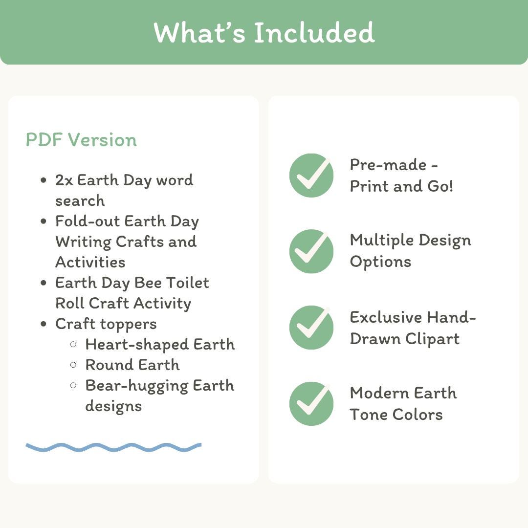 Printable Earth Day Crafts for Kids & Writing Activity Pack for ...