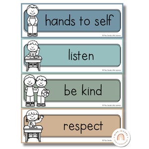 Classroom Rules Posters for Classroom Management | Cute Sea Life Decor ...