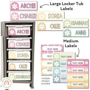 Classroom Supply Labels & Student Name Tags Bundle Daisy - Etsy