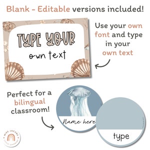 Classroom Door Display | Modern Ocean Class Decor | Editable - Etsy