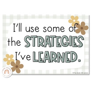 Modern Growth Mindset Display | Daisy Gingham Neutral Classroom Decor ...