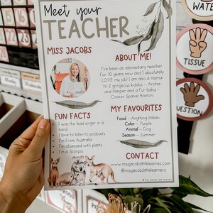 Meet the Teacher Templates | Editable AUSTRALIANA Decor - Etsy