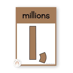 Woodland Place Value Chart Display, Printable Hundred Billions to ...