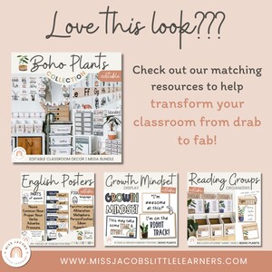 BOHO PLANTS Math Posters Bundle Rustic Classroom Decor - Etsy