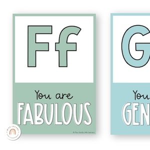 Spotty Pastel Affirmation Alphabet Posters, Rainbow Affirmations for ...