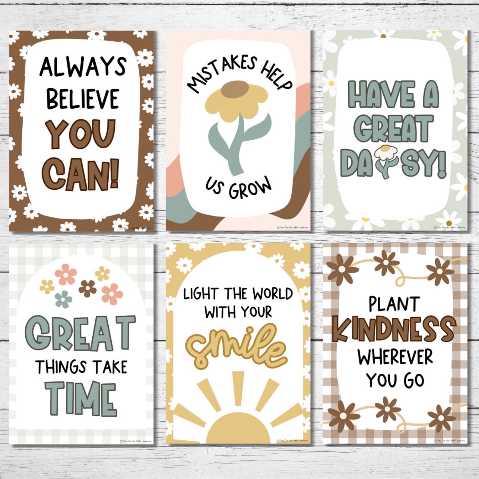Motivational Classroom Posters | Growth Mindset Bulletin Board | Daisy ...