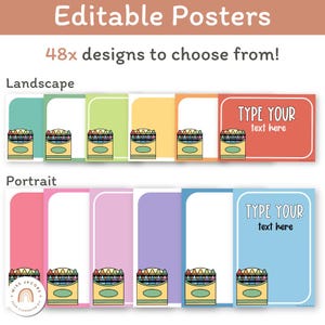 Back to School Crayon Theme Classroom Decor Essentials Pack, Editable ...