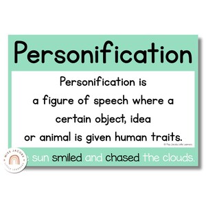 Cutesy Figurative Language Posters, Printable ELA Anchor Charts ...