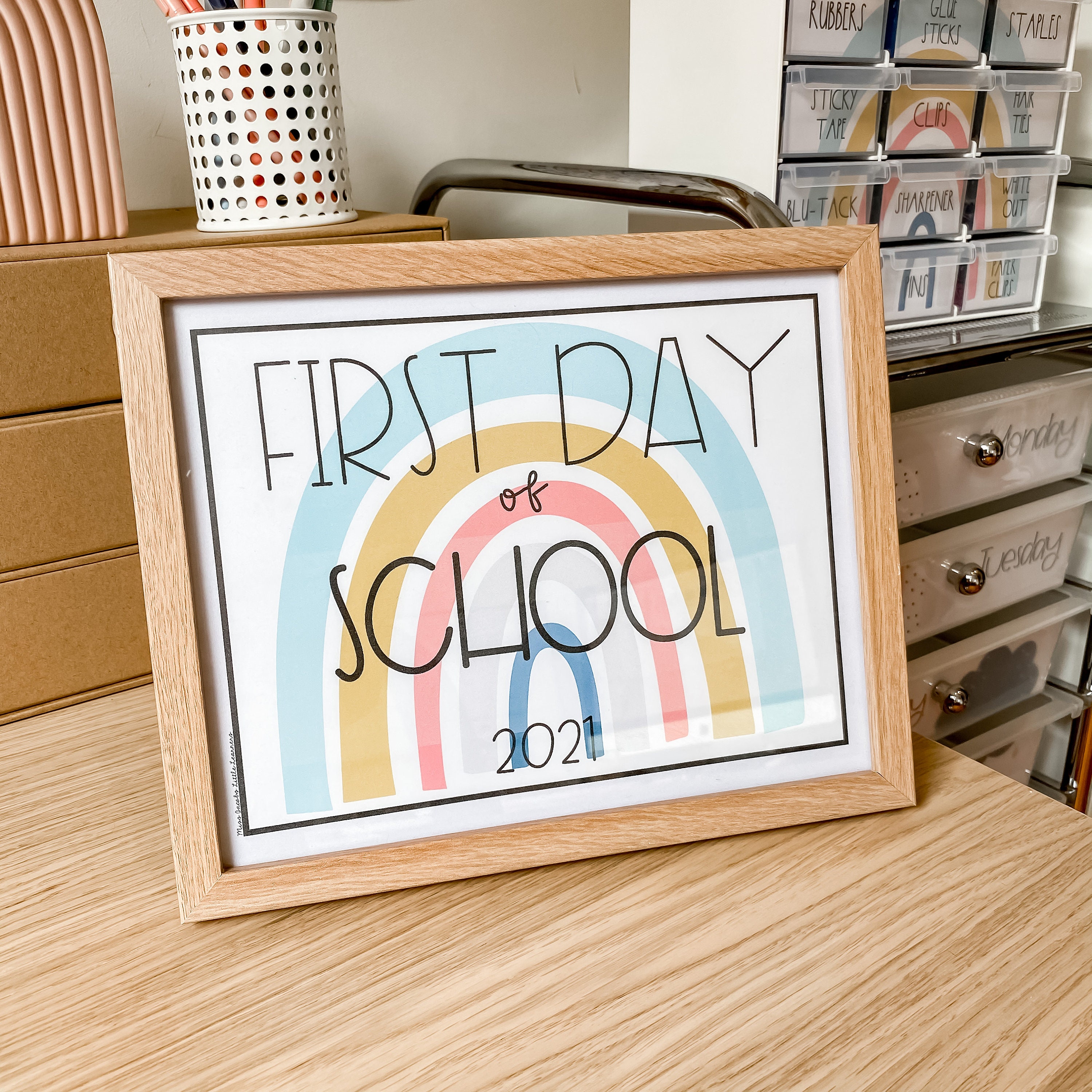 MODERN RAINBOW Classroom Decor Bundle Editable Calm Colors | Etsy