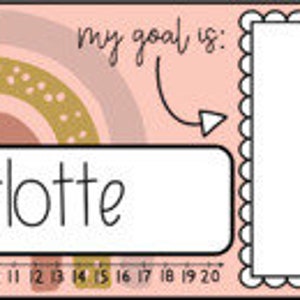 BOHO RAINBOW Goals Desk Mat | Editable | Neutral Rainbow Classroom ...