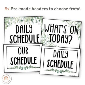 Visual Timetable Cards, Editable Classroom Schedule Set, Printable ...