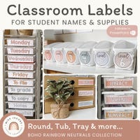 Teacher Trolley Labels | SIMPLE BOHO | Editable - Etsy UK