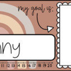 BOHO RAINBOW Goals Desk Mat | Editable | Neutral Rainbow Classroom ...