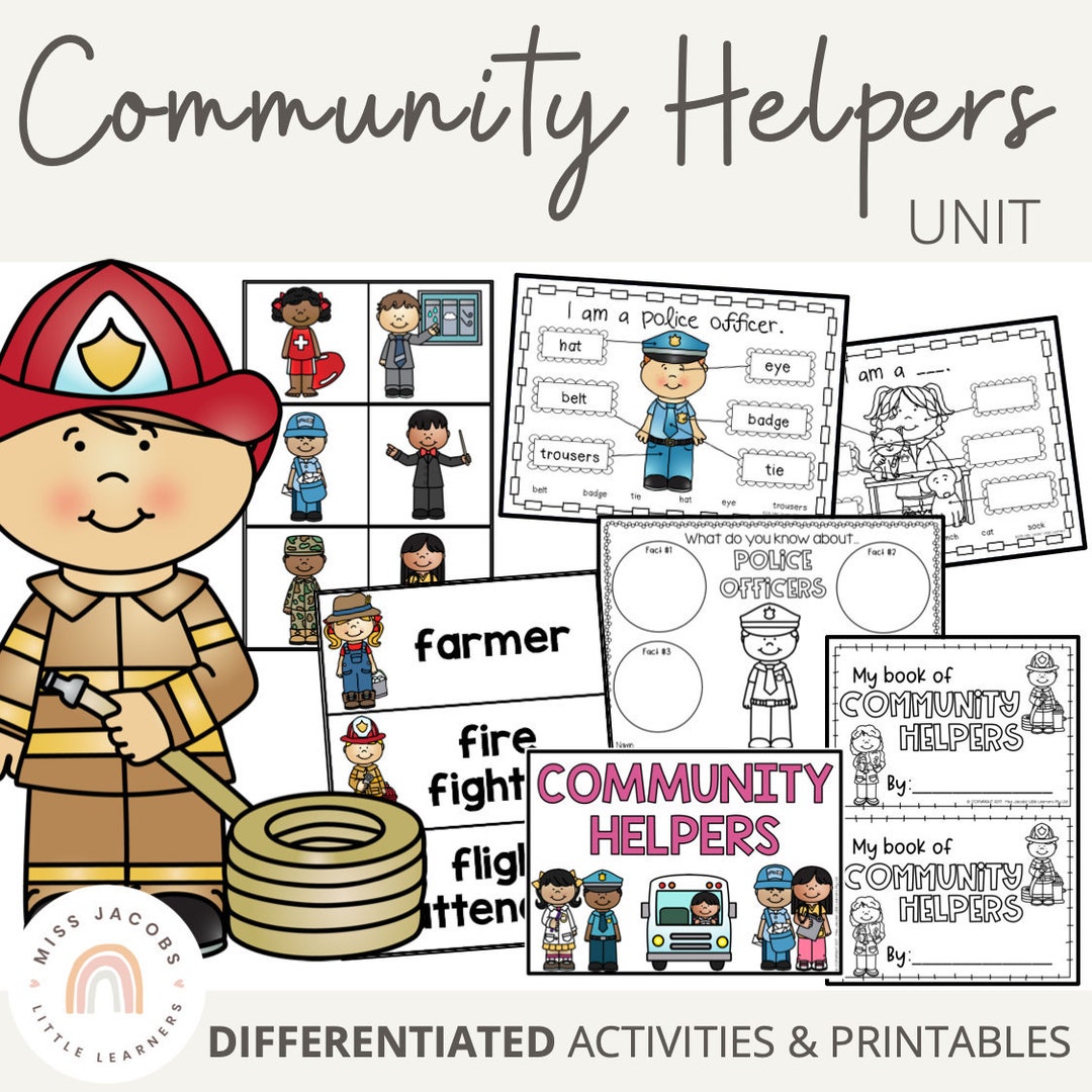 Community Helpers Thematic Unit | Great for Distance Learning and Home ...