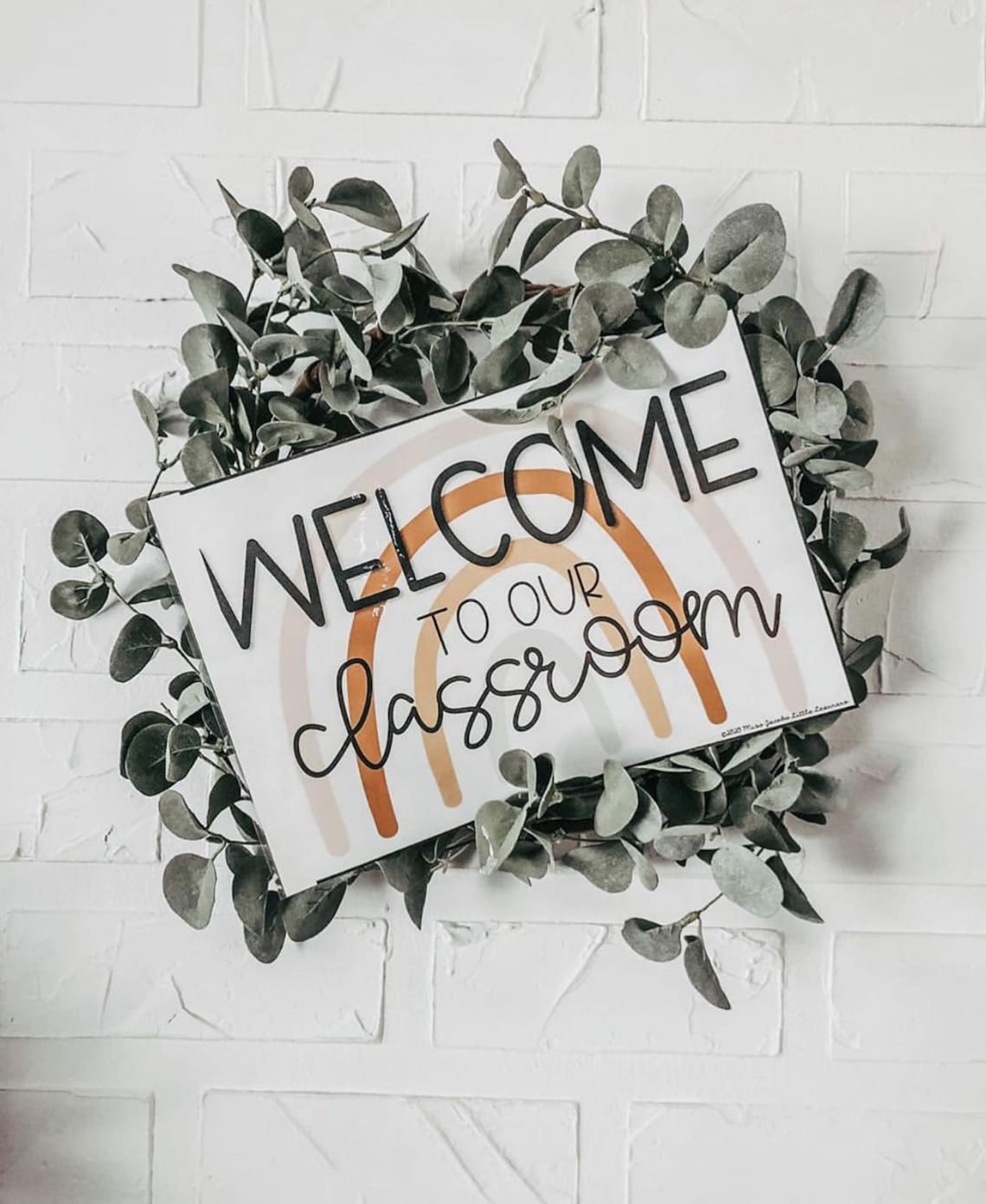 BOHO RAINBOW Welcome Sign | Editable | Neutral Rainbow Classroom Decor ...