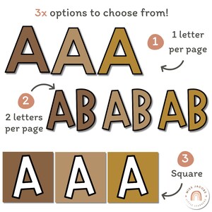 Bulletin Board Lettering Pack | Daisy Gingham Neutral Classroom Decor ...