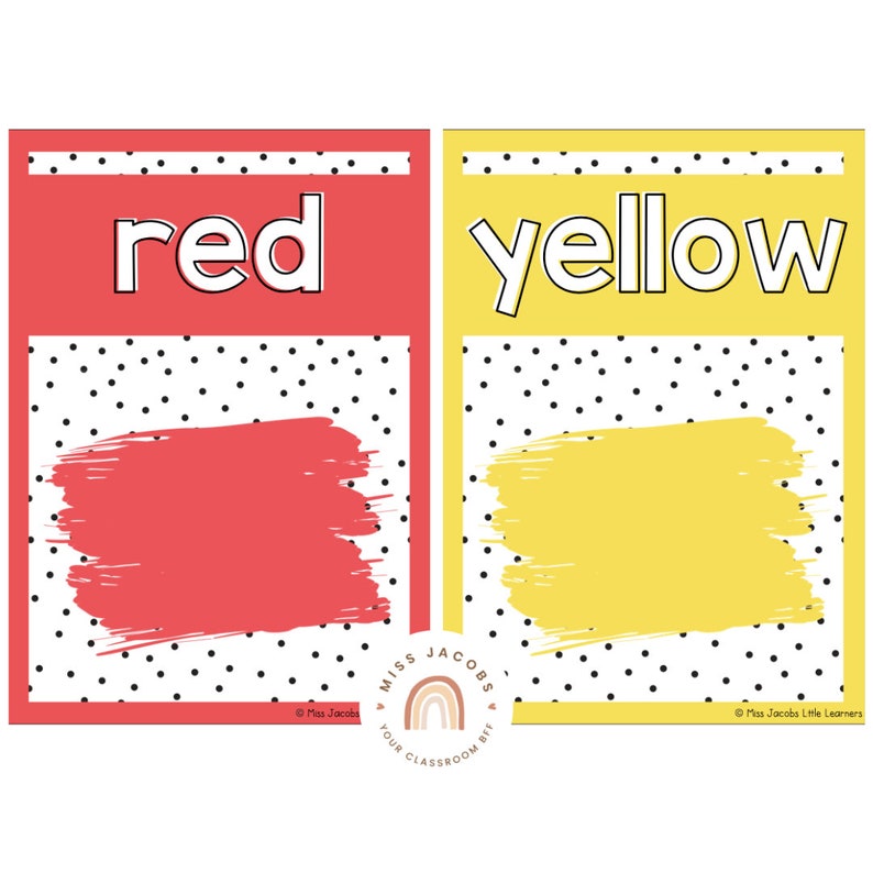 Spotty Color Posters B&W Spotted Classroom Decor Editable - Etsy