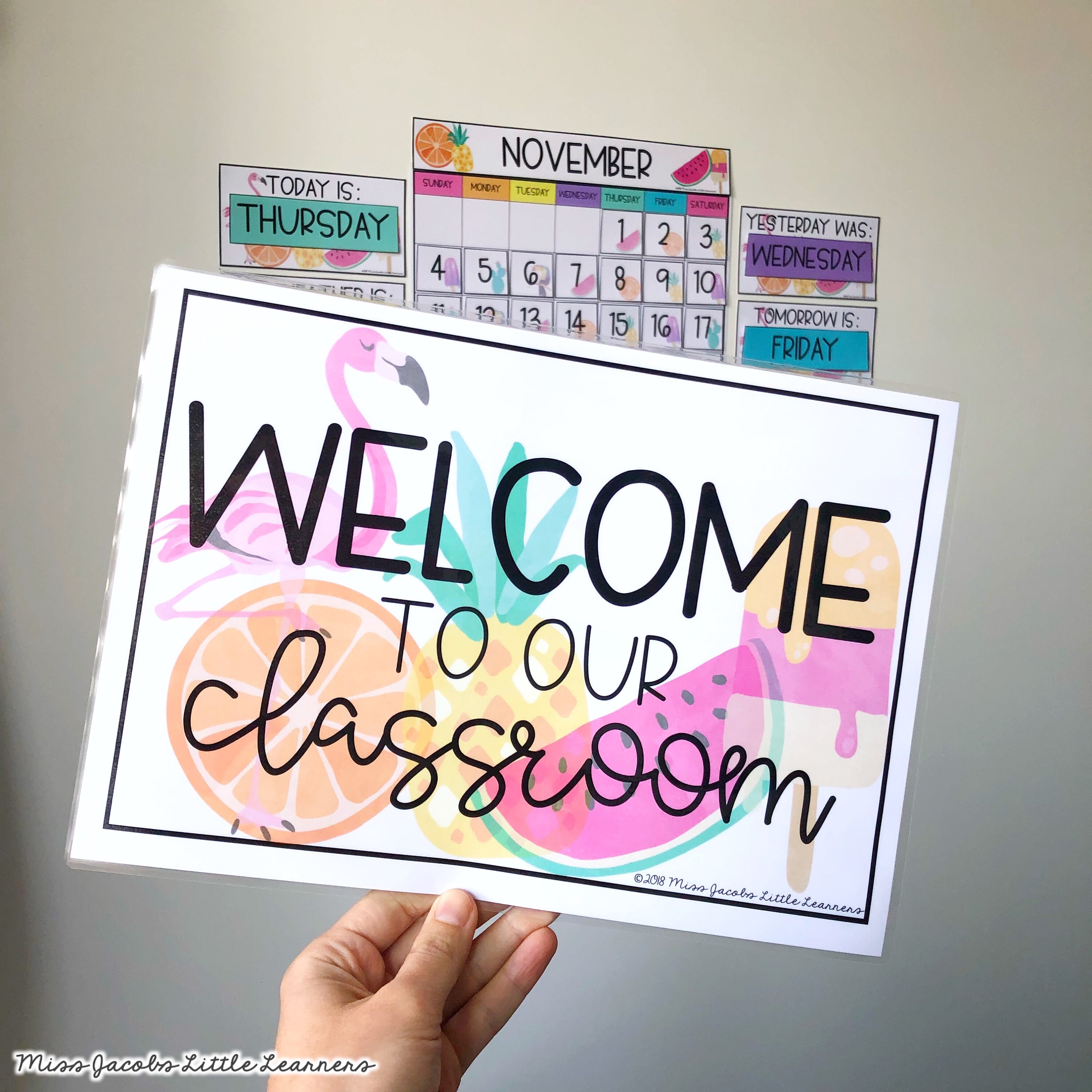 TROPICAL Welcome Sign | Editable | Tropical Classroom Decor - Etsy