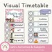 Classroom Visual Schedule, Daisy Gingham Pastels Daily Routine Chart ...