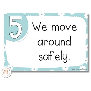 Classroom Rules Posters for Classroom Management Daisy Gingham Pastel ...