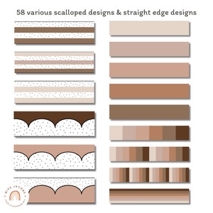 Bulletin Board Borders | Spotty Neutrals Classroom Decor | Printable ...