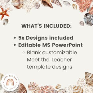 Meet the Teacher Templates | Modern Ocean Classroom Decor | Editable - Etsy